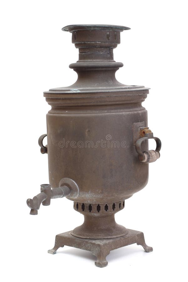 Old copper samovar stock image. Image of single, obsolete - 5096549