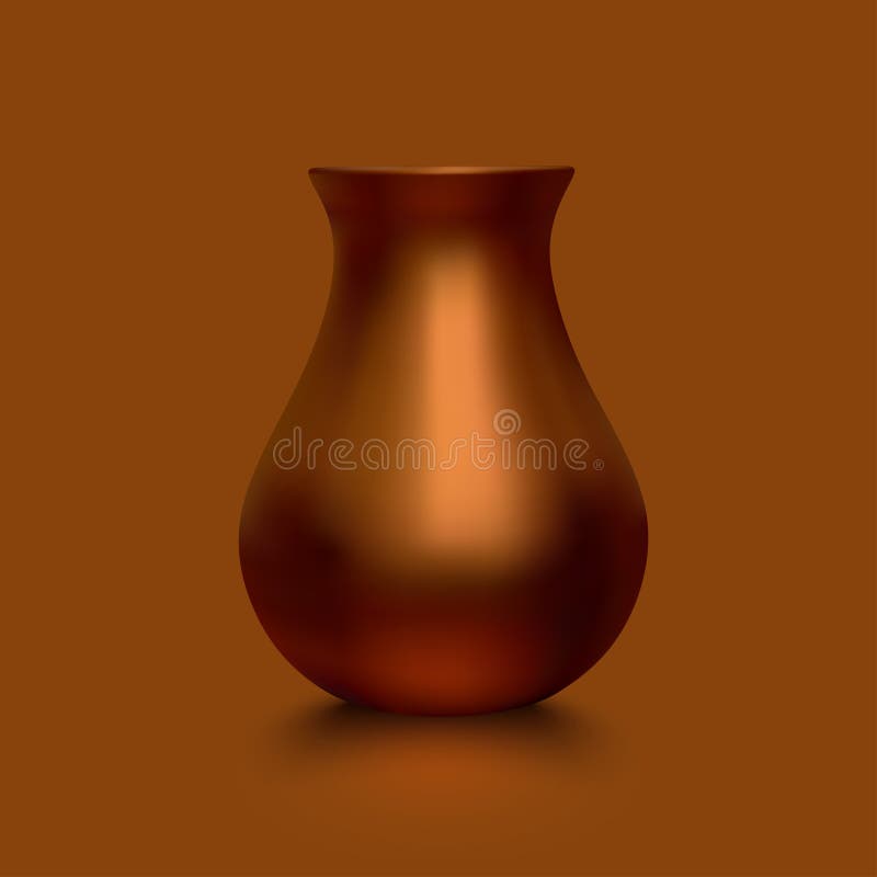 Old copper vase stock vector. Illustration of oriental - 182231204