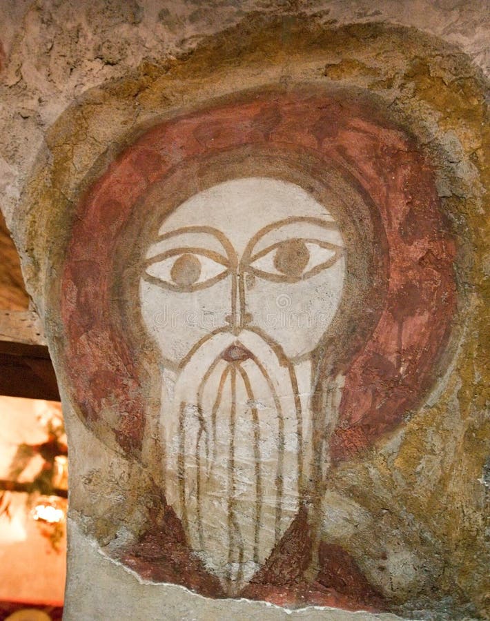 Old Coptic fresco stock photo. Image of cathedral, copt - 16550614