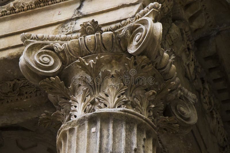 Old Corinthian Order Design of an Ancient Temple Stock Photo - Image of ...
