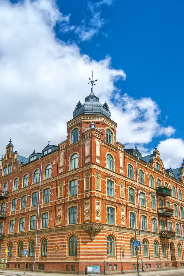 Corner Building Helsingborg 02 Stock Image - Image of country, historic ...