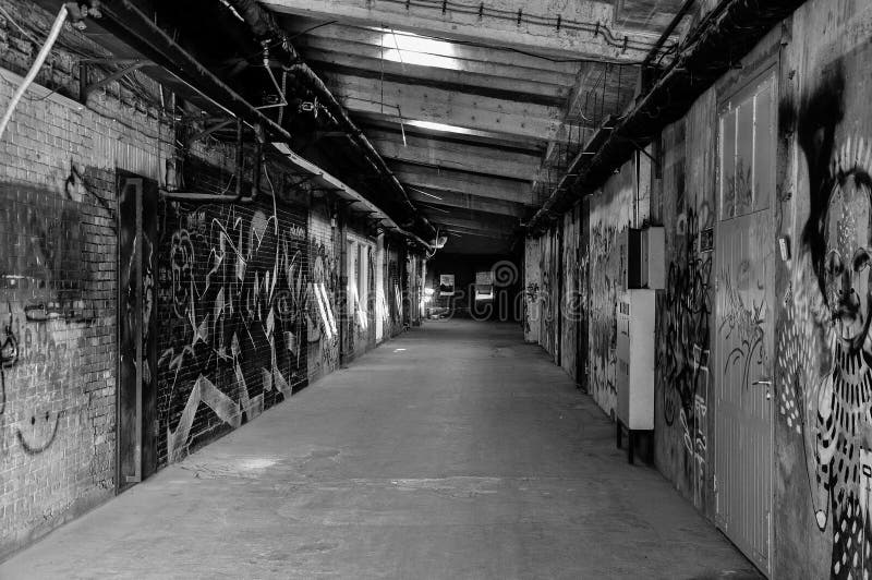 Corridor with Graffiti in Designer Modern Art Hotel in Baku, Azerbaijan ...