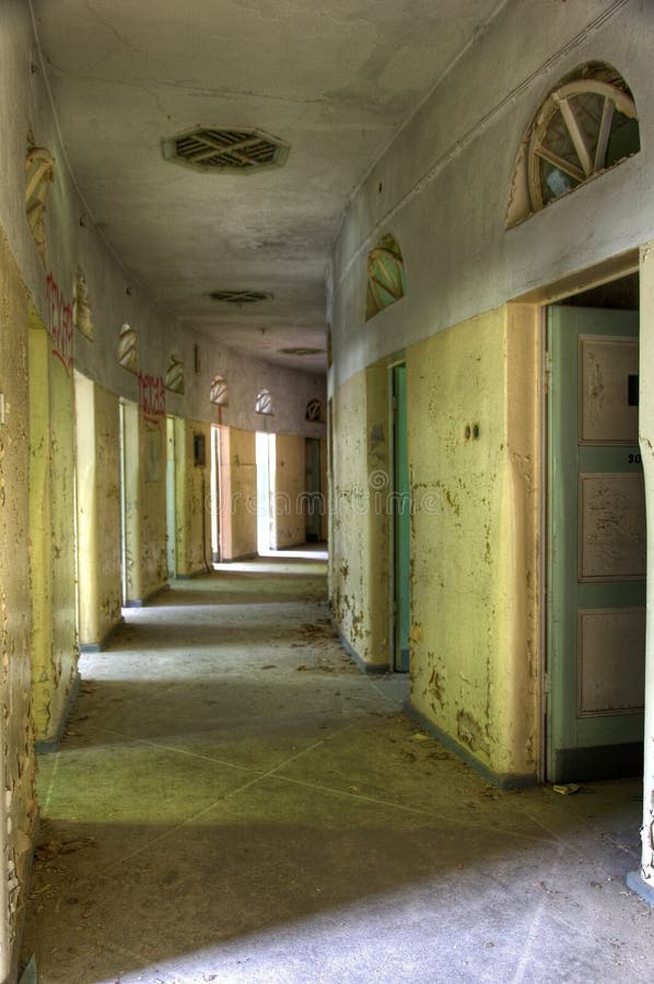 Old Corridor in a Lost Place Stock Image - Image of desolate, aged ...
