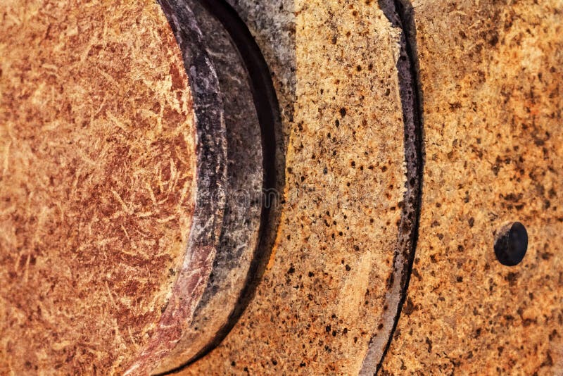 Old Corroded Cable Winch Spool Detail Stock Image - Image of pier ...