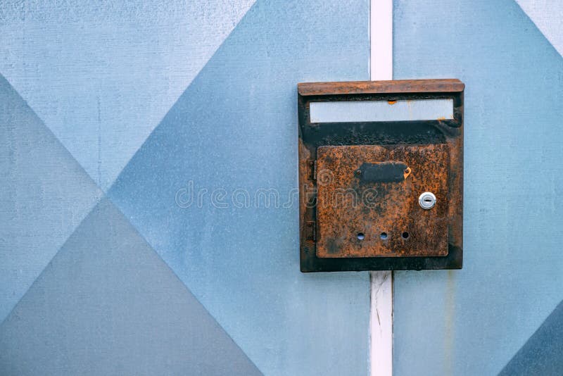 Old Corroded Metallic Mailbox for Post and Letters Stock Photo - Image ...
