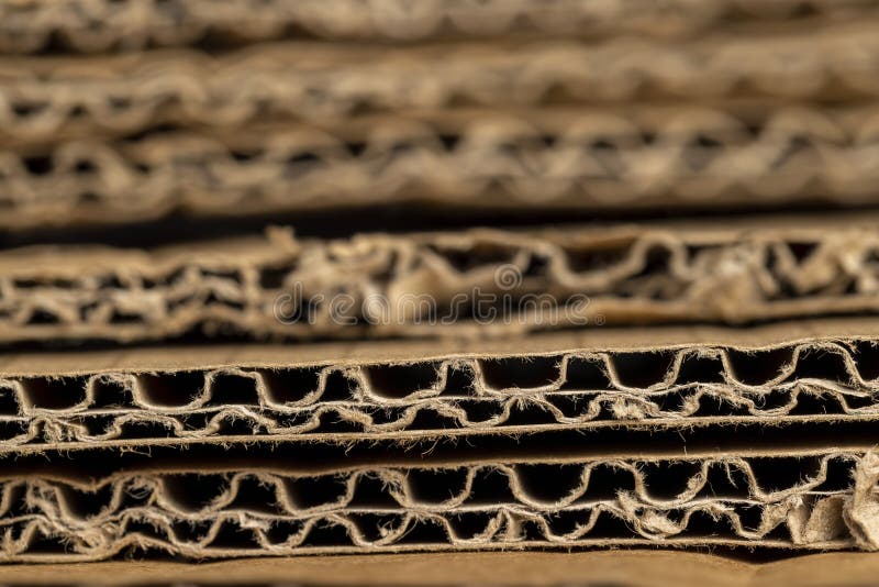 Old Corrugated Cardboard for Storage and Transportation Stock Image ...