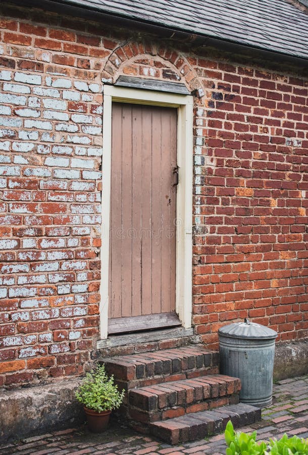 An Old Back Door To a Victorian Coal Miners Cottage. Stock Photo ...