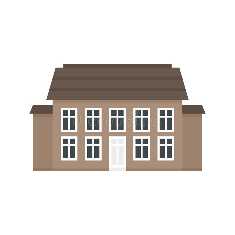 Old Cottage Icon Flat Isolated Vector Stock Vector - Illustration of ...