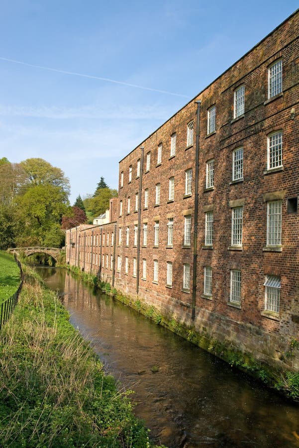 Old Cotton Mill beside River Stock Photo - Image of cotton, revolution ...