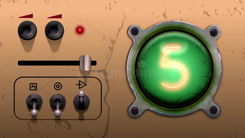 An Old Countdown Timer Device Counting from Ten To One Stock Video ...