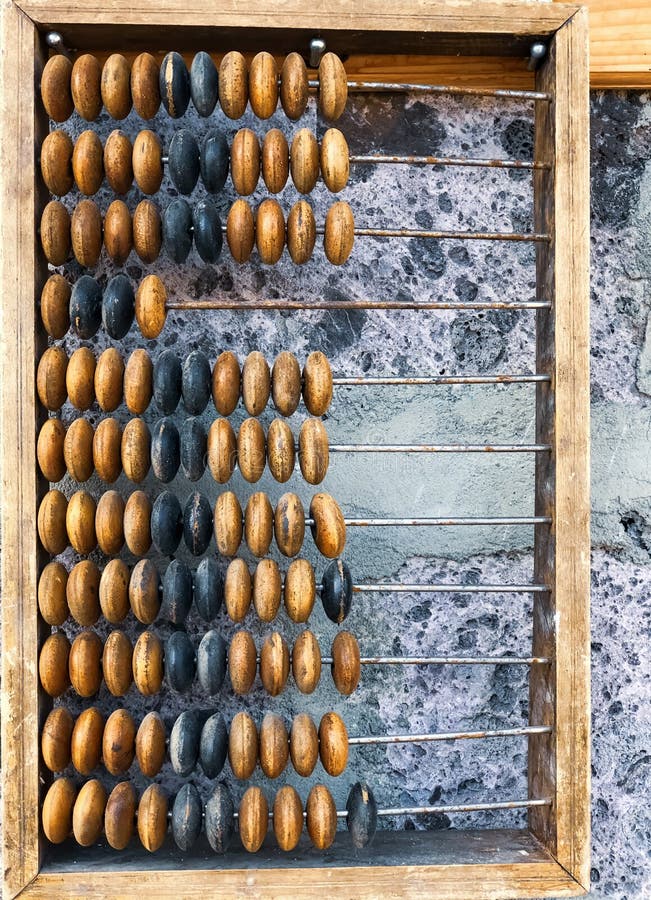 Old Counting Calculator on the Wall Stock Illustration - Illustration ...