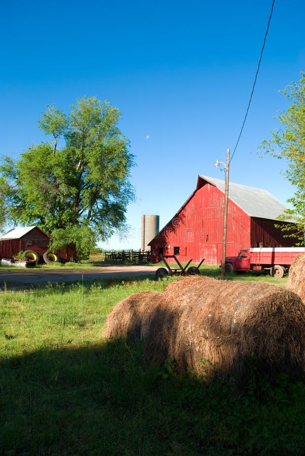 Old country farm stock photo. Image of clear, bales, barnyard - 16916280
