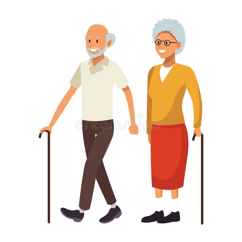Old couple avatar stock vector. Illustration of glasses - 140695056