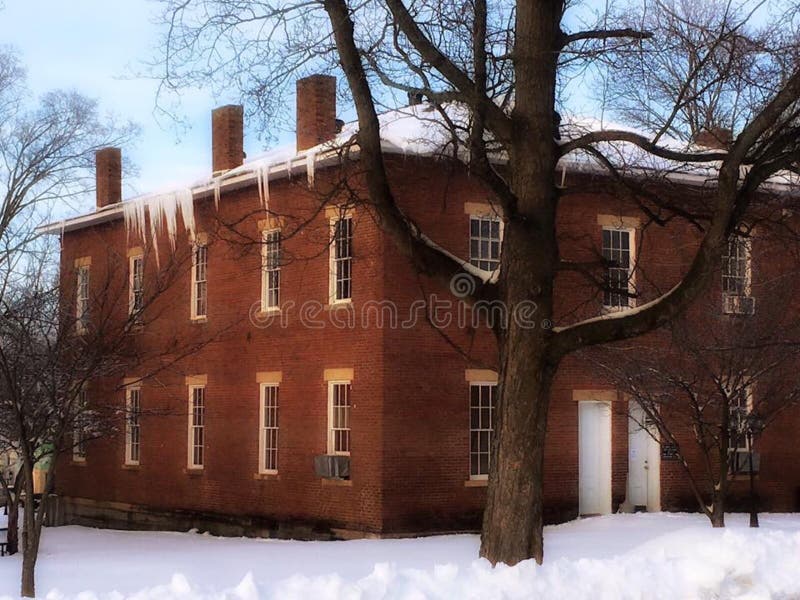 Old Courthouse on a Winter Day Stock Image - Image of taking, antique ...