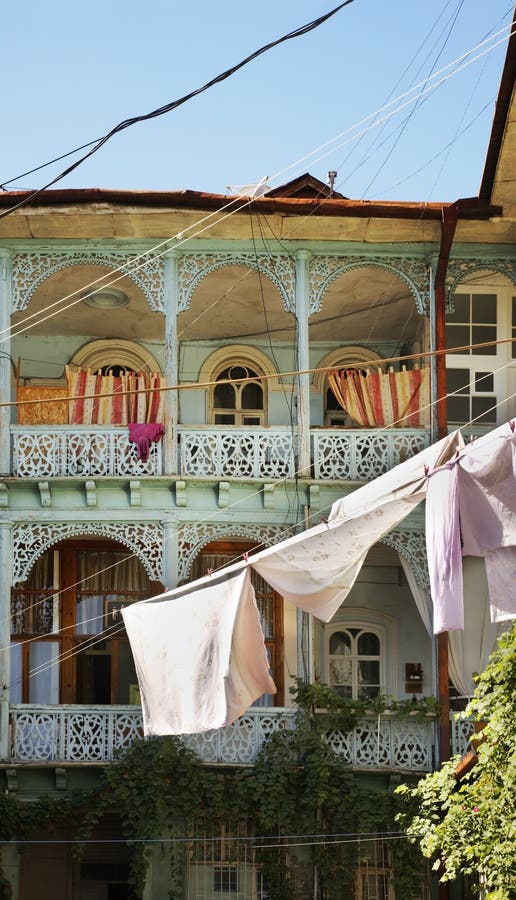 Old Courtyard in Tbilisi. Georgia Stock Photo - Image of tiflis, view ...