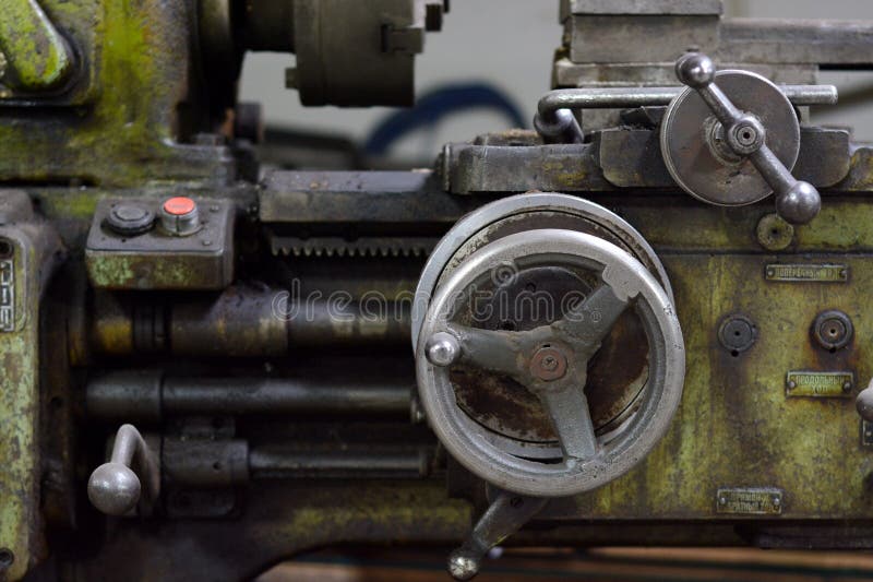 Old,covered in Machine Oil, Milling Machine. Stock Photo - Image of ...