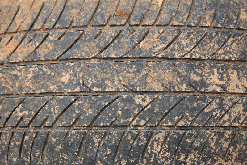 Old Crack Car Tire with Brown Dirt Stock Photo - Image of pattern, chap ...