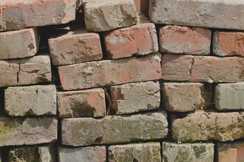 Old Bricks Stacked in a Pile Stock Photo - Image of aged, wall: 205130034