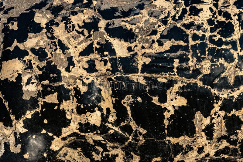 Cracked Ceramic Texture Black and Pale Yellow Background Stock Image ...