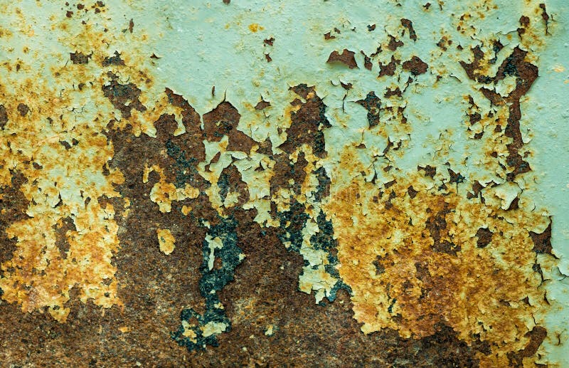 Eroded Old Paint on Metal Surface Stock Photo - Image of stains, color ...