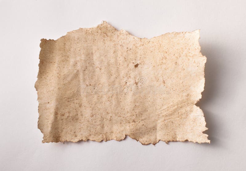 Old Craft Paper with Ragged Edges on a White Background Stock Image ...