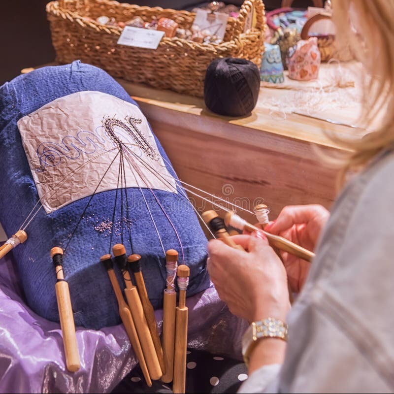 The Old Craft Technique of Lace Making Editorial Photography - Image of ...