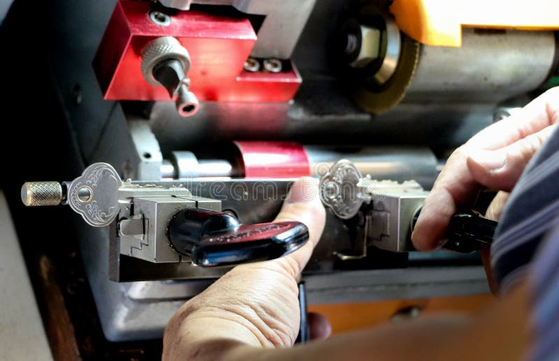 The Old Craftsman Made the Key Stock Image - Image of machinery, metal ...