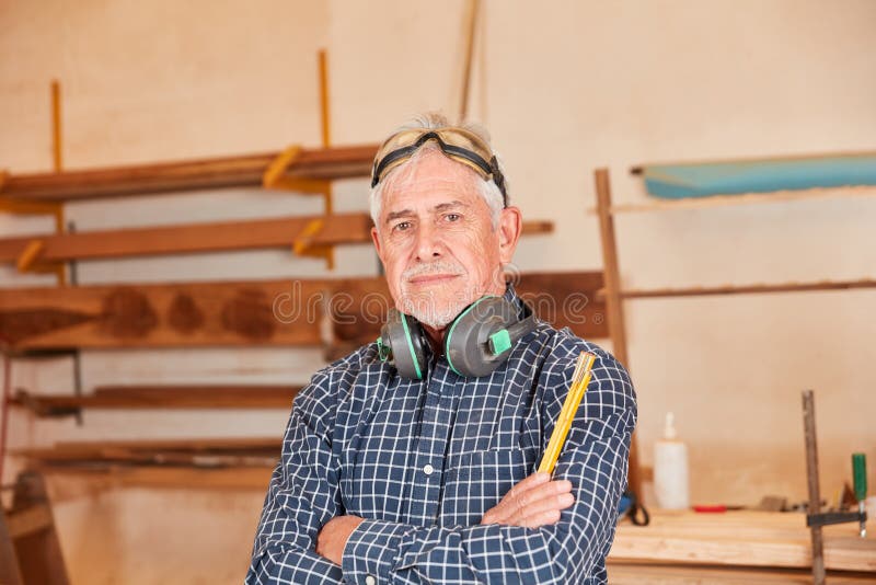 Old Craftsman Master As a Boss Stock Photo - Image of processing, cross ...