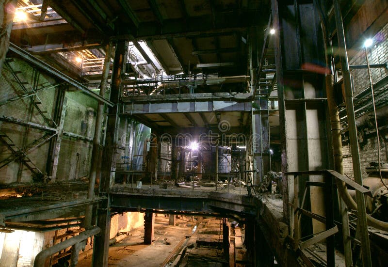 Dirty Old Factory in the Dusk, Pollution and Environmental Damage ...