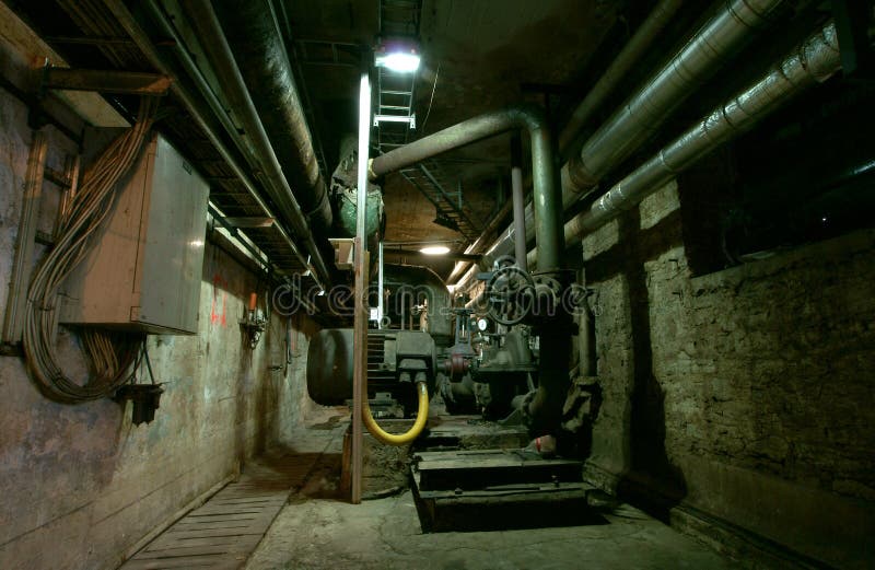 Old abandoned dark factory stock image. Image of jail - 13132347