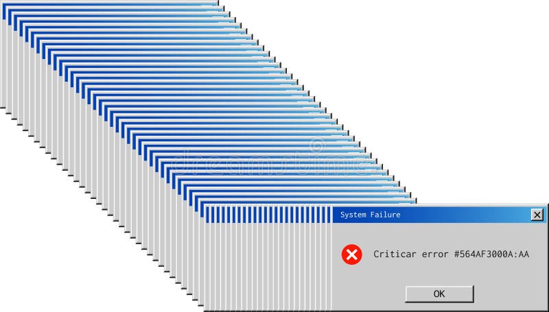 Critical Error. System Message Window Old Style. Virus Popup Icon ...