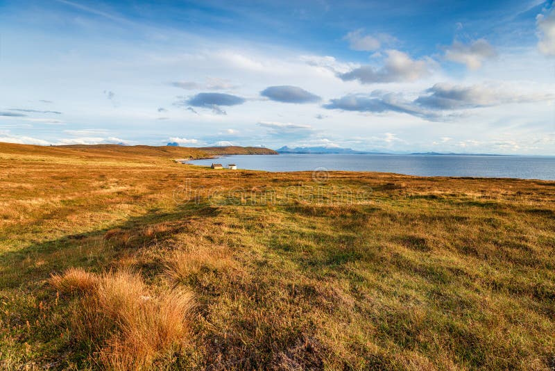 Old Crofts on the Beach at Raffin on Stoer Head Stock Photo - Image of ...