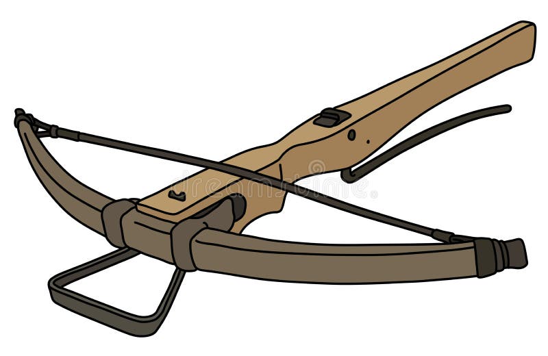The old crossbow stock vector. Illustration of soldier - 187083759