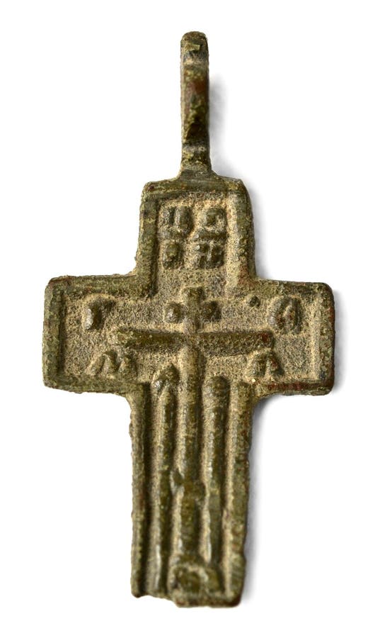 Archaeological Find Christian Crosses Stock Photo - Image of hanging ...