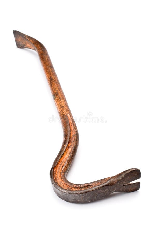 The Old Rusty Crowbar on the Floor,work Tool of Builder Stock Image ...
