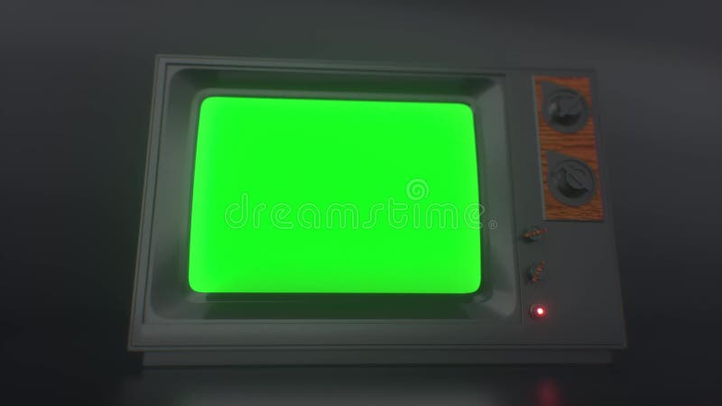 Old CRT TV Animation with Chromakey Display - Retro Tech Concept Stock ...