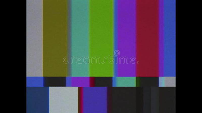 SMPTE Color Bars with VHS Effect. SMPTE Color Stripe Technical Problems ...