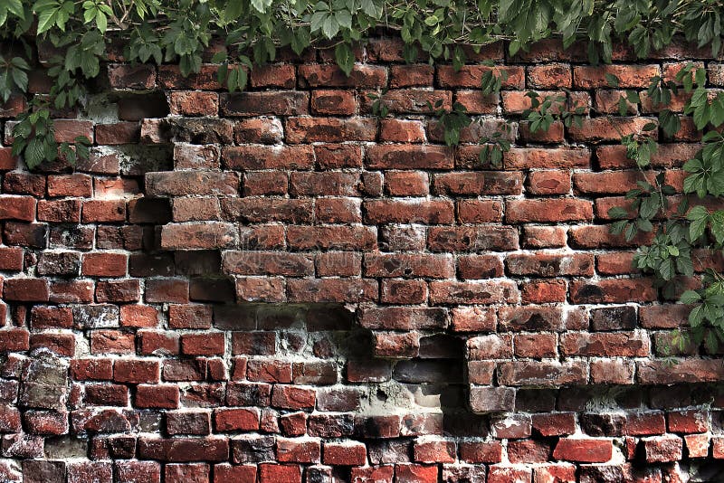 Crumbling brick wall stock image. Image of gray, rustic - 10076877