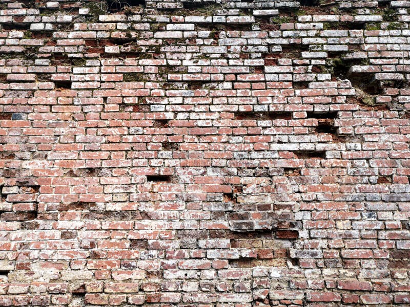 Crumbling brick wall stock image. Image of gray, rustic - 10076877