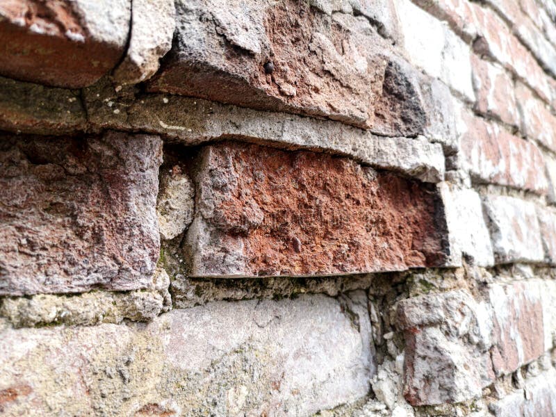 Crumbling brick wall stock image. Image of gray, rustic - 10076877
