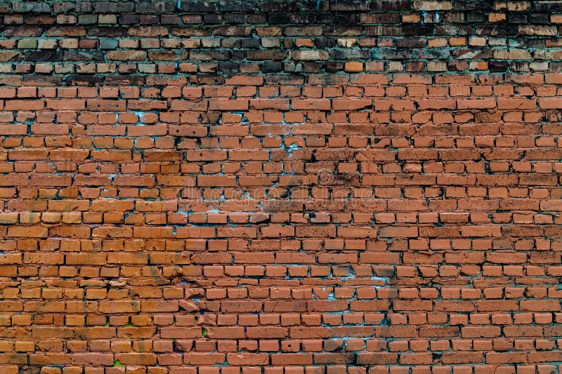 An Old Crumbling Brick Wall Stock Image - Image of wall, crumbling ...