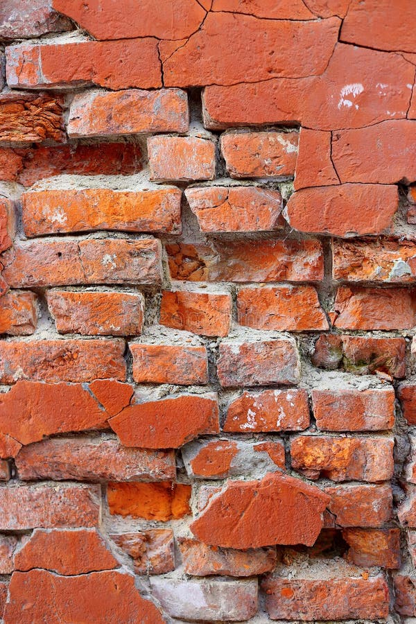 Old Crumbling Brick Wall Texture Stock Image - Image of cracked ...