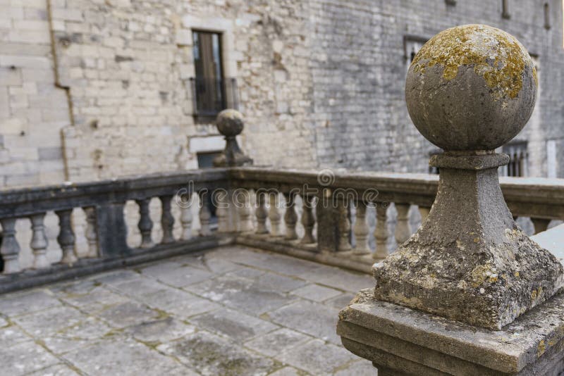 Old Crumbling Stone Structures - Railings Stock Photo - Image of stone ...