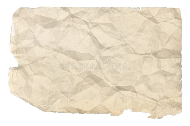 Old crumpled paper stock illustration. Illustration of sheet - 254284916
