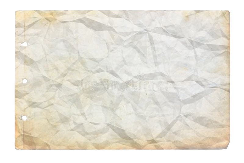 Old crumpled paper stock photo. Image of page, letter - 219737428