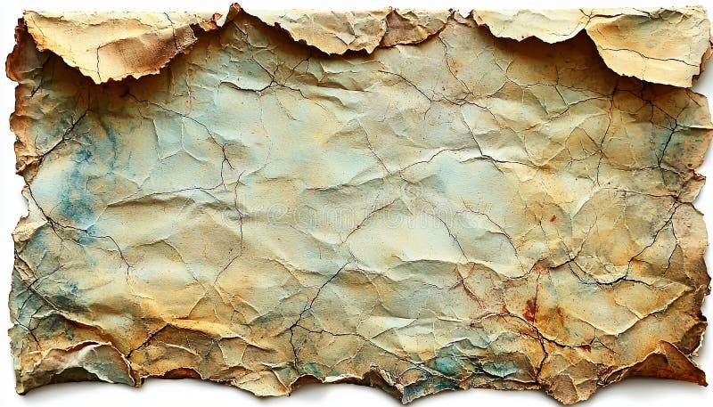 Old Crumpled Paper with Stained Pattern, Rough Texture Generated by AI ...
