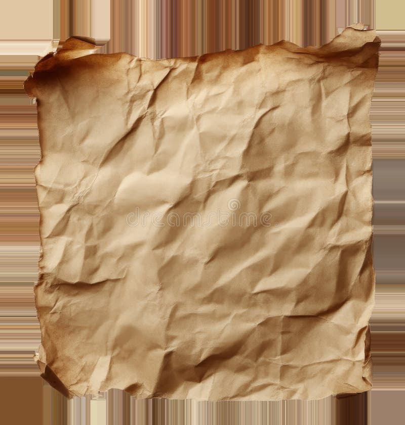 Old Crumpled Parchment with Burnt Edges Stock Image - Illustration of ...
