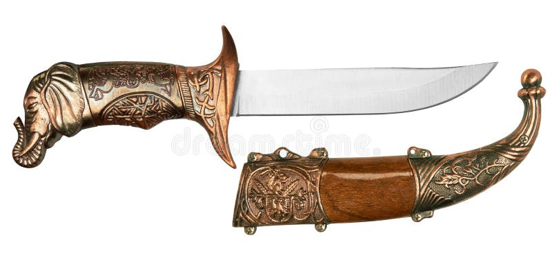 Old curve dagger stock image. Image of bronze, dangerous - 16547125