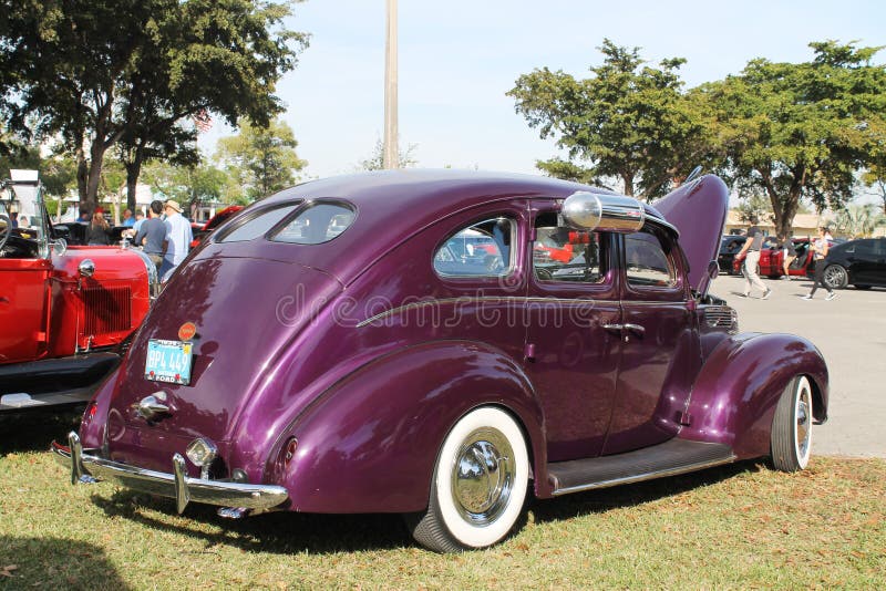 Old customized car editorial photography. Image of ford - 61540082