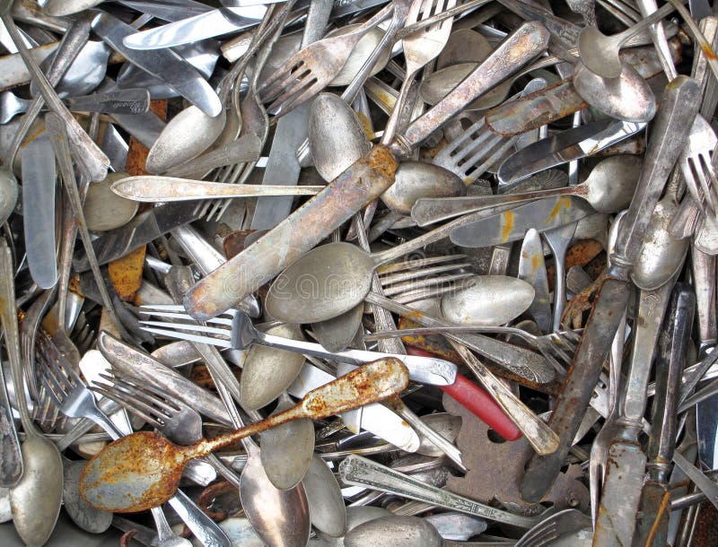 Old Cutlery stock photo. Image of distressed, fashioned - 59412534